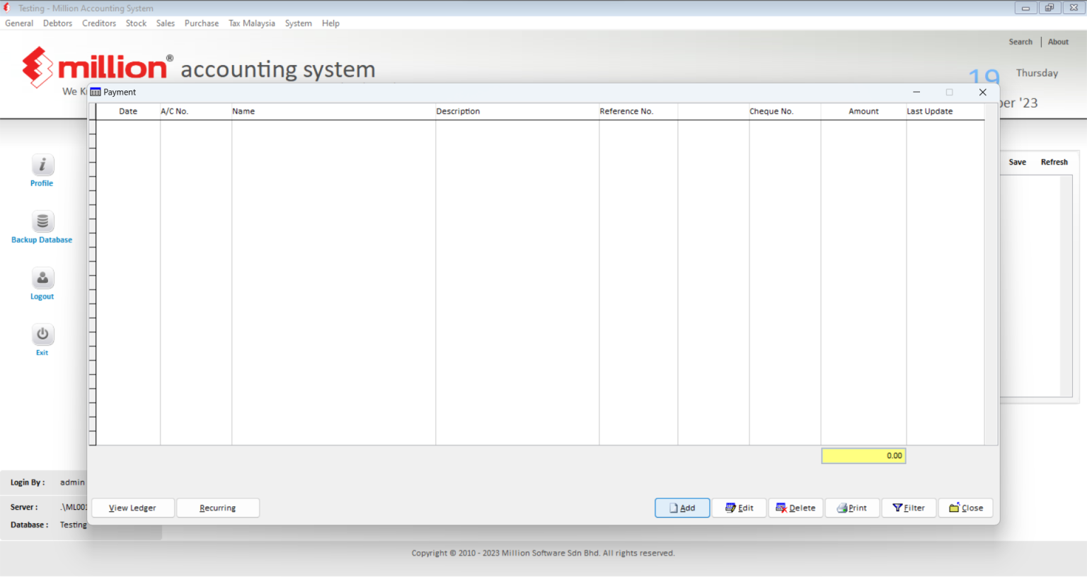 Cash Book - Million Software