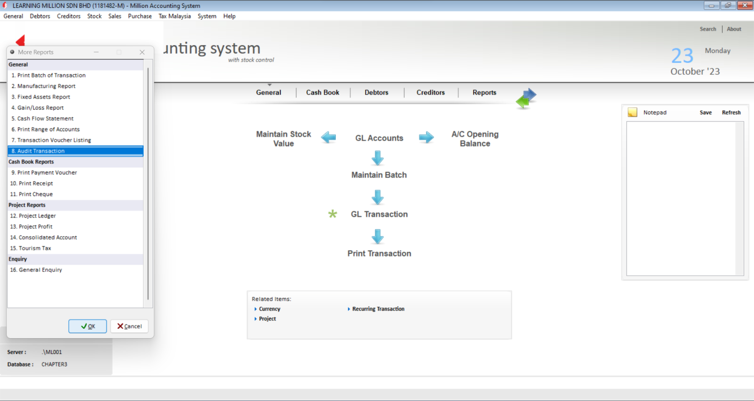 More Reports - Million Software