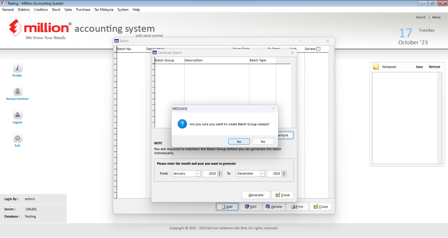 Batch - Million Software