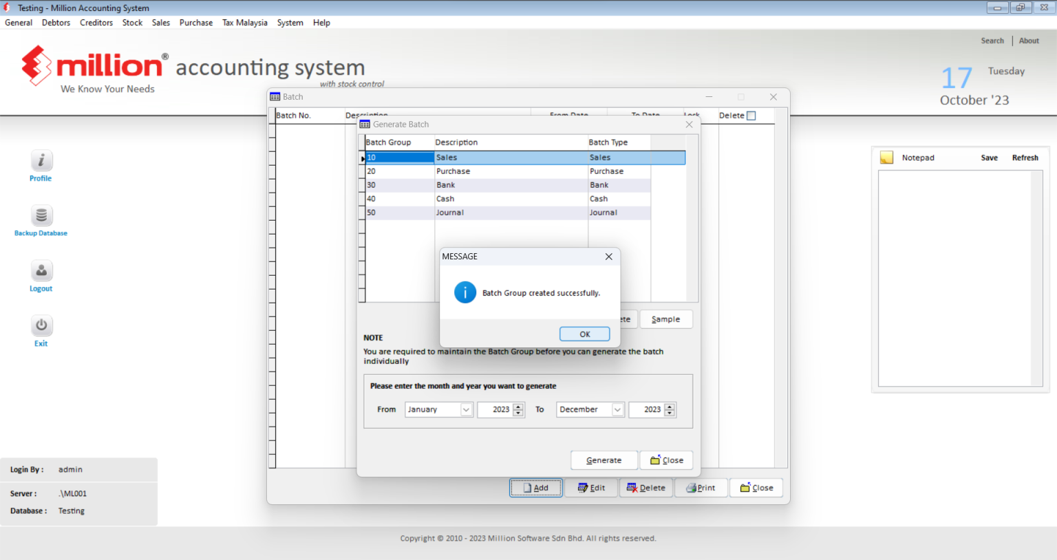 Batch - Million Software