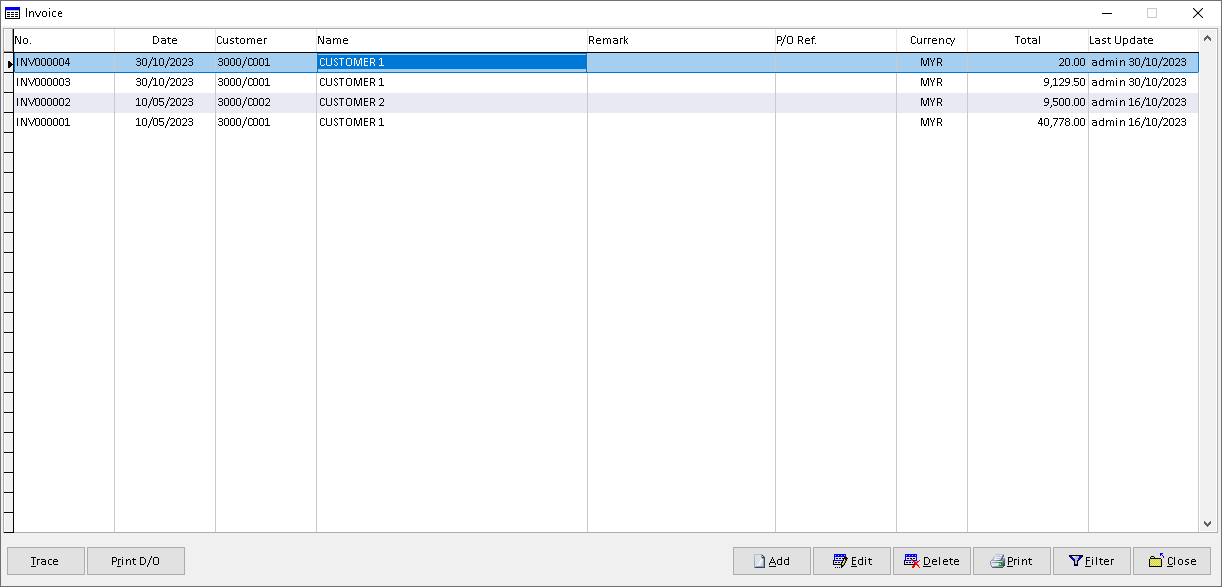 Sales Invoice | Million Software